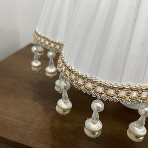 Large White Silk Lamp Shades , Vintage Lampshades for Table Lamps/floor ...