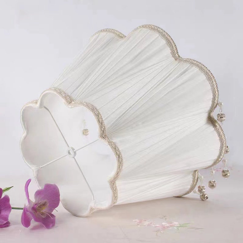 Large White Silk Lamp Shades Vintage Lampshades for Table - Etsy