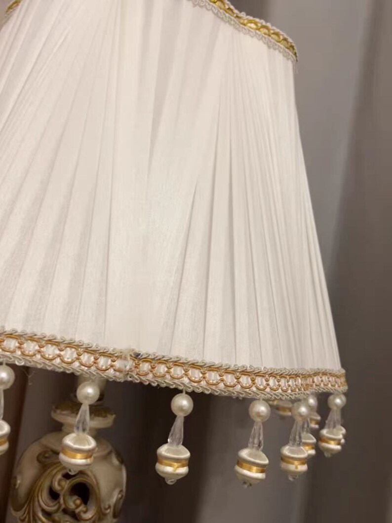 Large White Silk Lamp Shades Vintage Lampshades for Table - Etsy