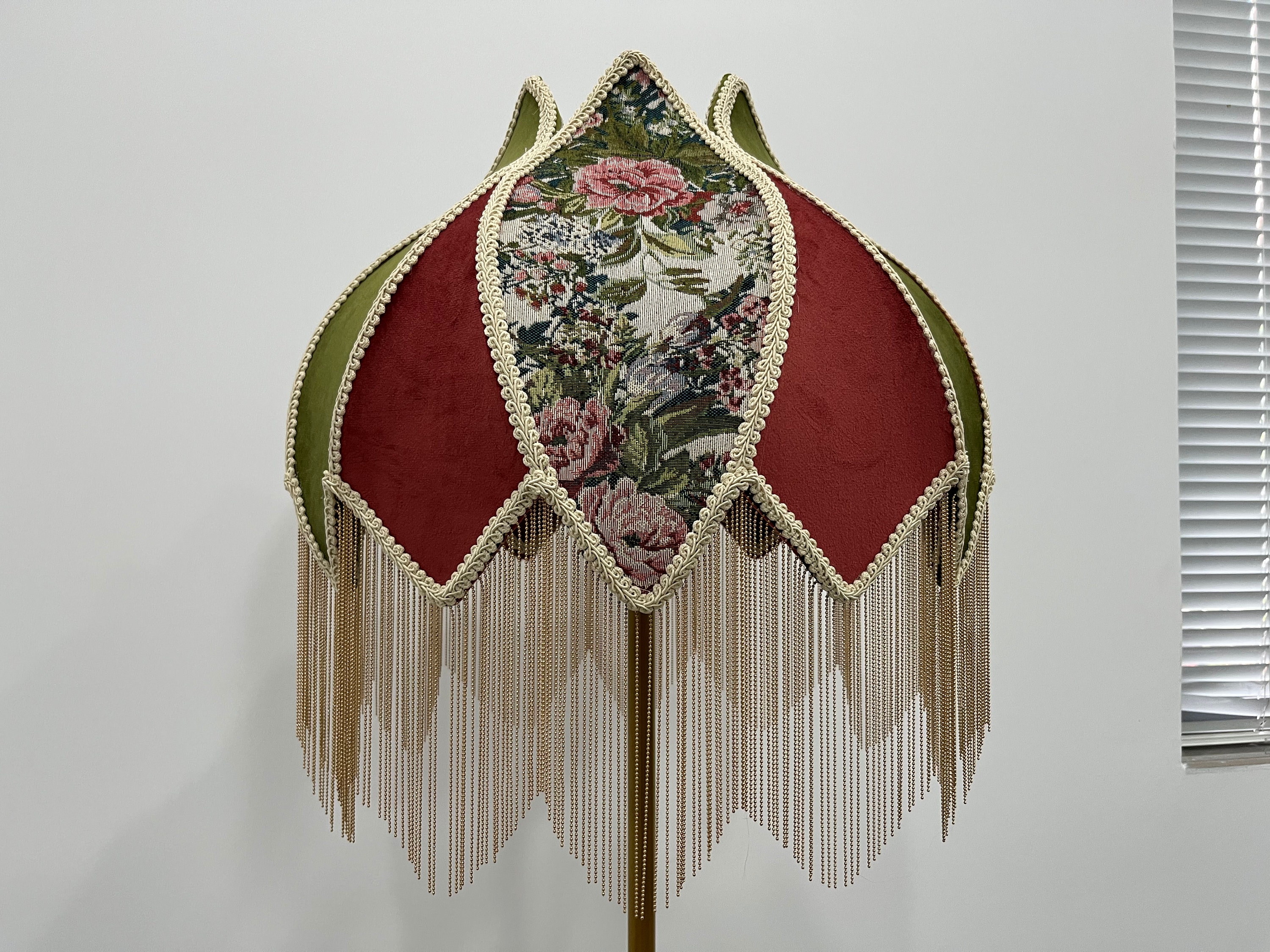 Luxury Velvet With Copper Fringes Lamp Shade Vintage Lamp - Etsy