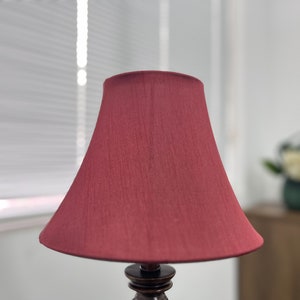 Wine Red Fabric Lamp Shades , Vintage Lampshade for Table Lamp , Retro ...