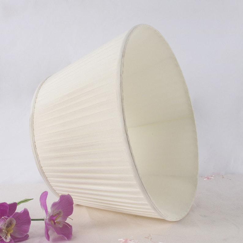 Large White Pleate Fabric Lamp Shades Simple Style - Etsy