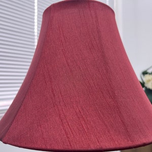 Wine Red Fabric Lamp Shades , Vintage Lampshade for Table Lamp , Retro ...