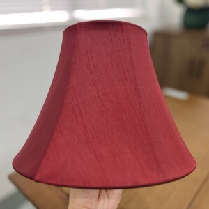 Wine Red Fabric Lamp Shades , Vintage Lampshade for Table Lamp , Retro ...