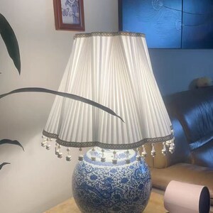 Large White Silk Lamp Shades Vintage Lampshades for Table - Etsy