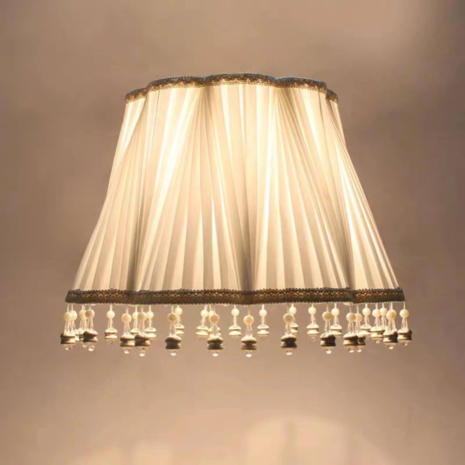 Large White Silk Lamp Shades Vintage Lampshades for Table - Etsy