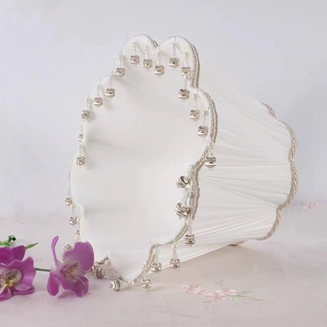 Large White Silk Lamp Shades Vintage Lampshades for Table - Etsy