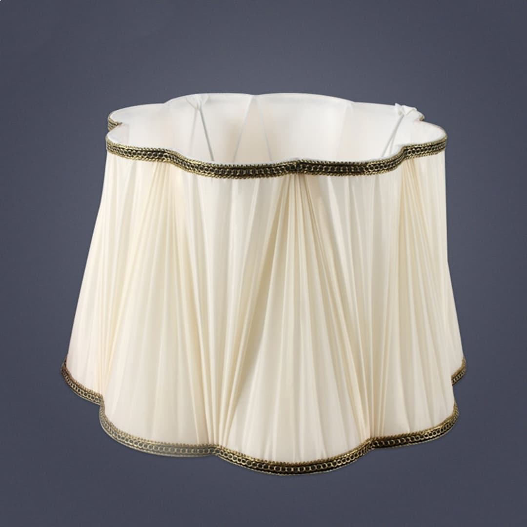 Handmade Silk Pleated Lamp Shades, Cream Lampshade Pendant for Table ...