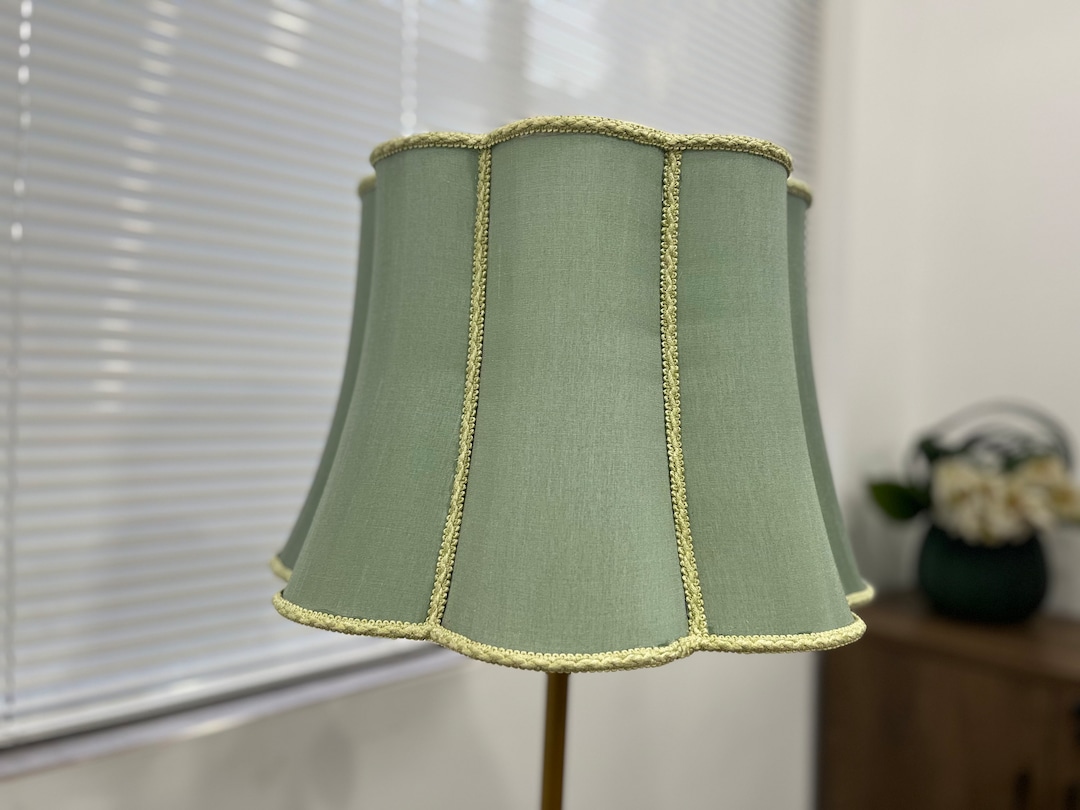Large Scalloped Bell Designer Lamp Shades , European Style Lampshade ...