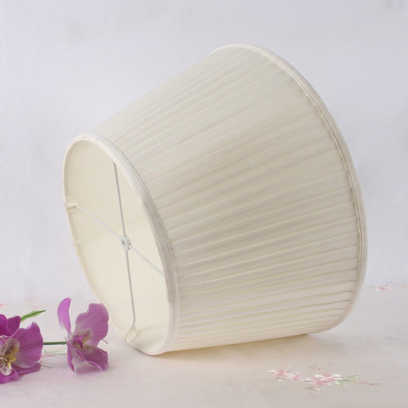 Large White Pleate Fabric Lamp Shades Simple Style - Etsy