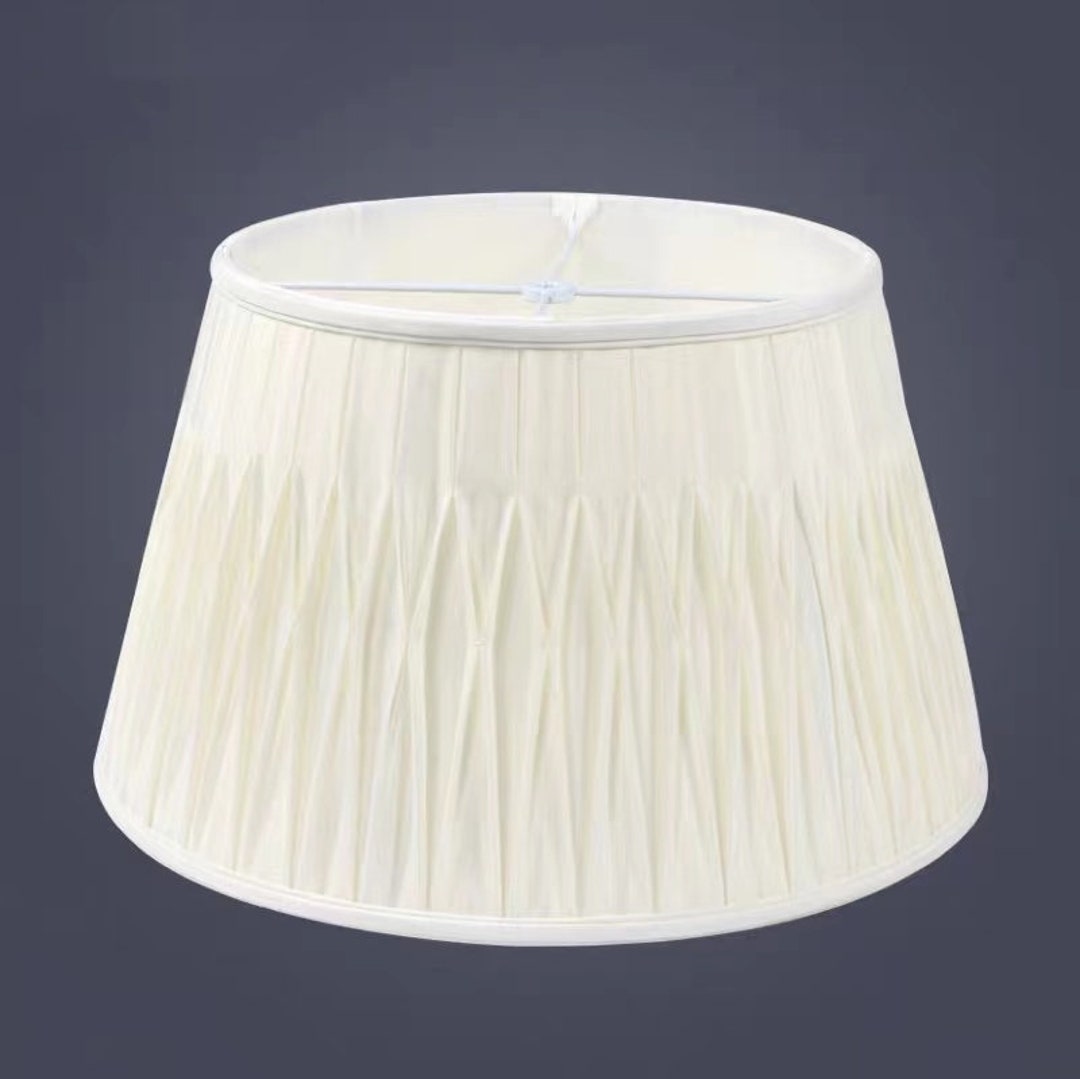 Large Ivory Fabric Lamp Shades , Simple Style Lampshades for Table Lamp ...
