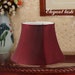 Wine Red Fabric Lamp Shades , Vintage Lampshade for Table Lamp , Retro ...