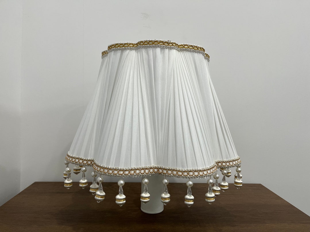 Large White Silk Lamp Shades , Vintage Lampshades for Table Lamps/floor ...