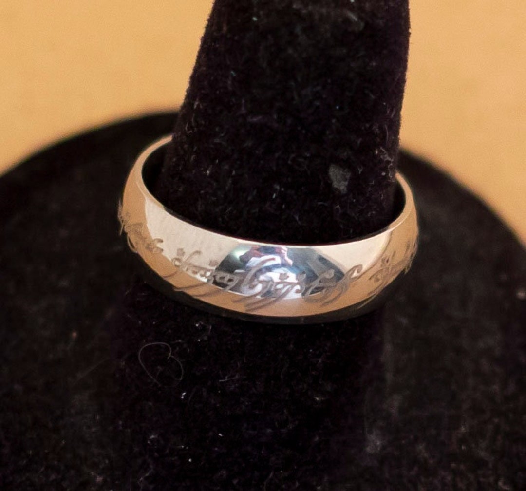 Vintage Elvish Stylish Writings Fantasy Silver Tone Ring Size 7 - Y6 - Etsy