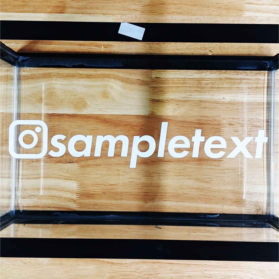 Custom Instagram Handle Vinyl Decal - Etsy