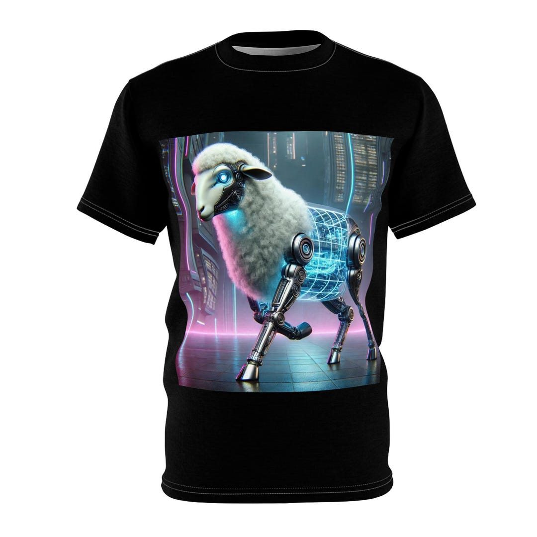Electric Sheep T-shirt Futuristic Robotic Sheep Design With Glowing LED ...