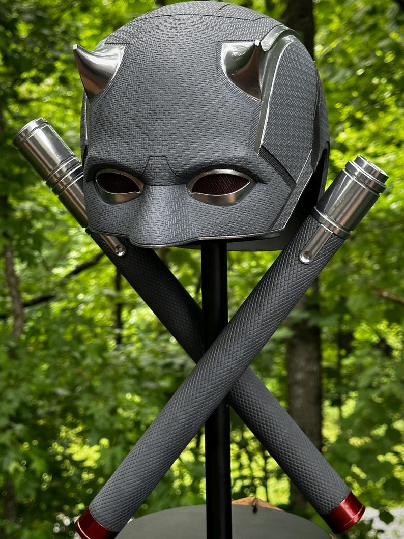 Daredevil Cosplay Helmet and Batons - Etsy
