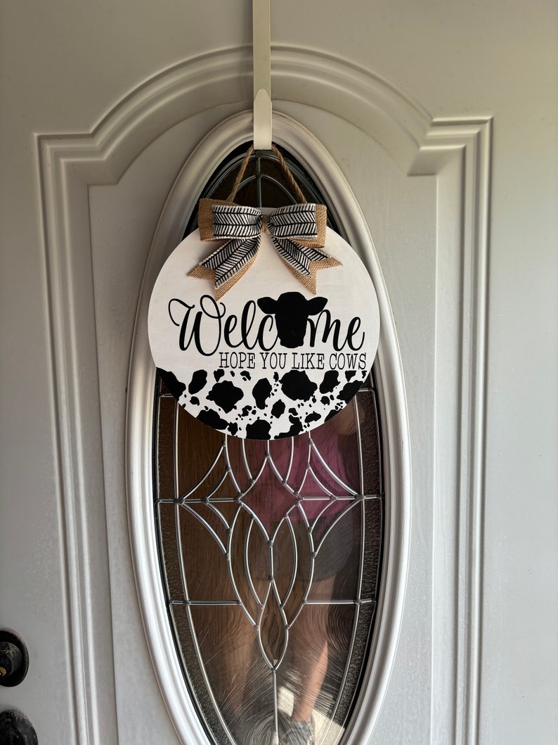 Welcome Hope You Like Cows - Etsy