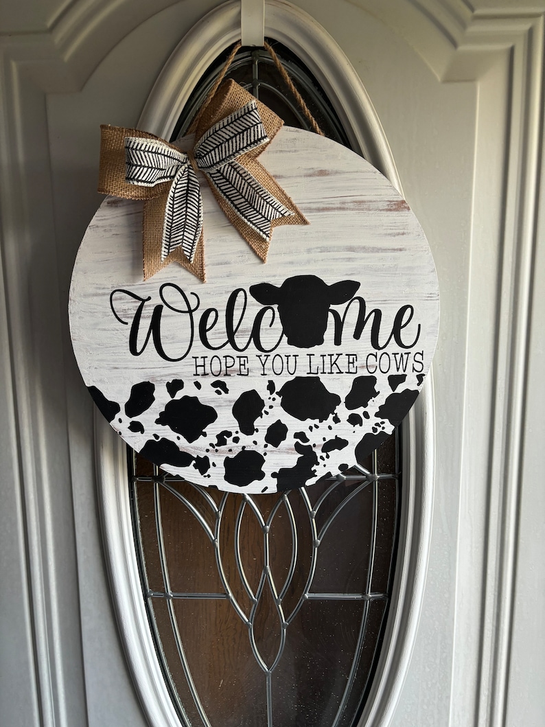 Welcome Hope You Like Cows - Etsy