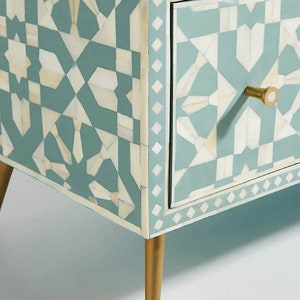 Bone Inlay Moroccan Design 9 Drawer Chest - Etsy