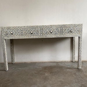Bone Inlay Work Desk, Bone Inlay Console Table, Bone Inlay Furniture ...