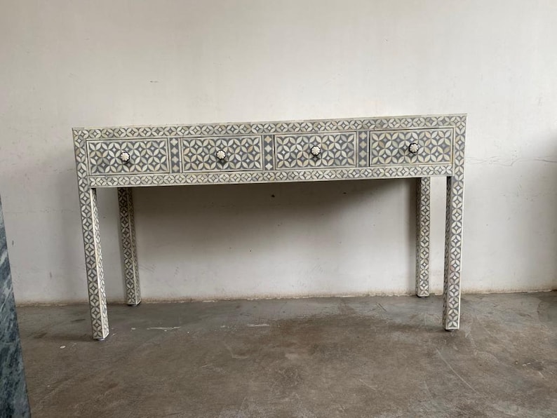 Bone Inlay Work Desk, Bone Inlay Console Table, Bone Inlay Furniture ...