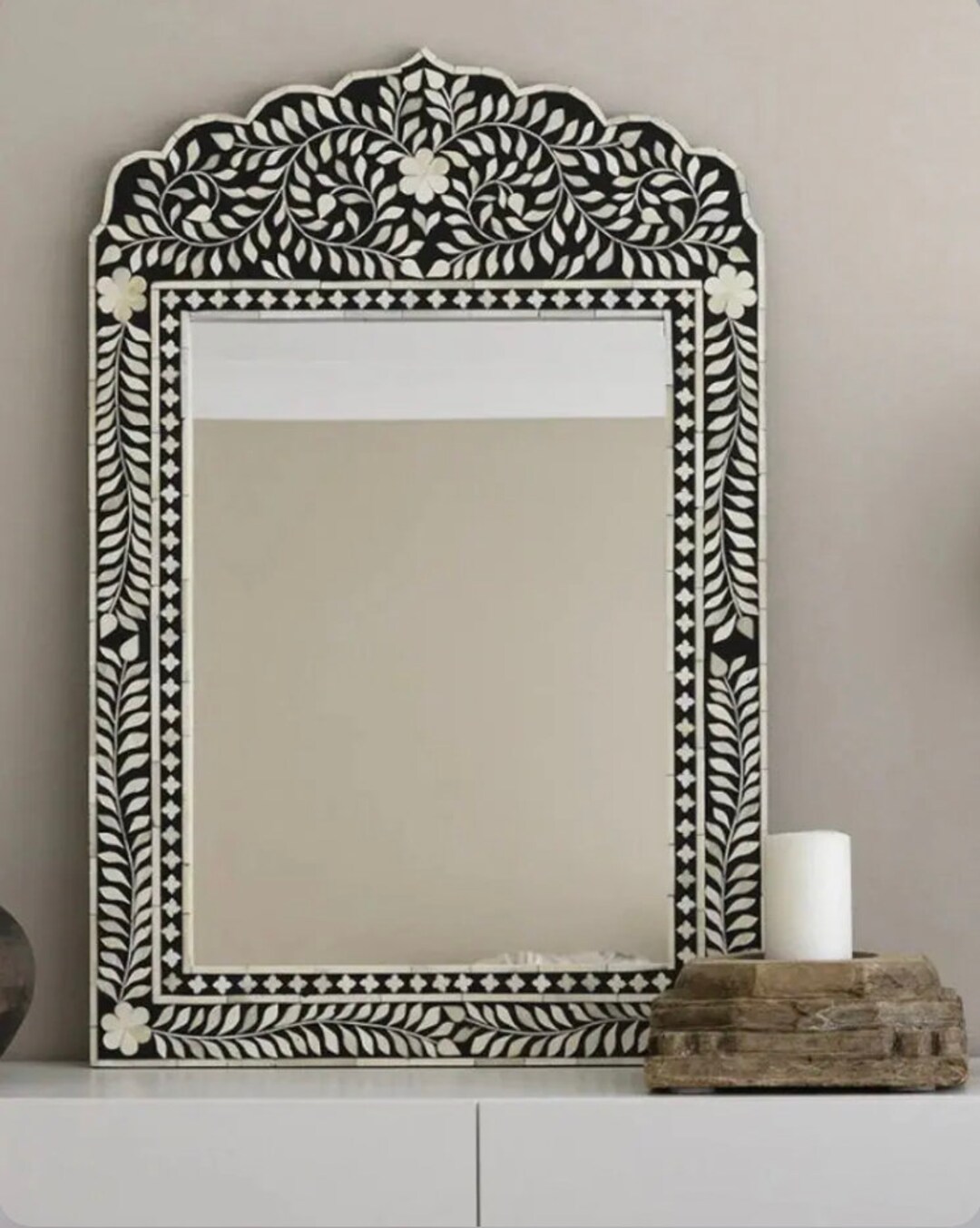 Bone Inlay Mirror - Etsy