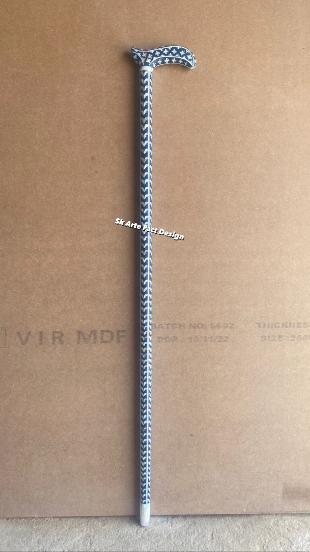 1walking Stick Mother of Pearl Inlay Walking , Handmade, Gift Walking ...