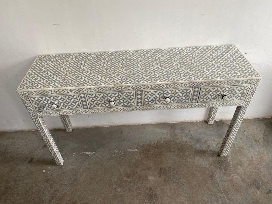 Bone Inlay Work Desk, Bone Inlay Console Table, Bone Inlay Furniture ...