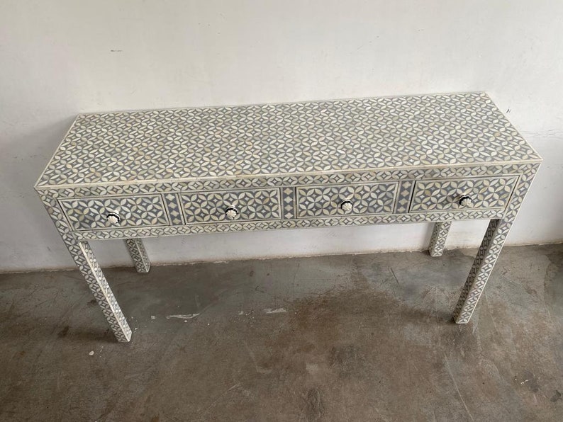 Bone Inlay Work Desk, Bone Inlay Console Table, Bone Inlay Furniture ...