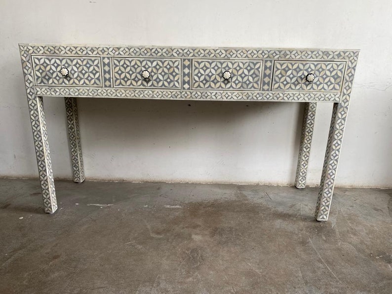 Bone Inlay Work Desk, Bone Inlay Console Table, Bone Inlay Furniture ...