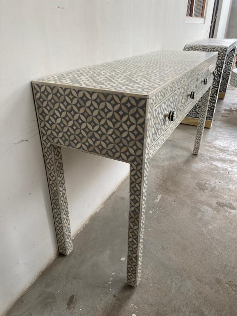 Bone Inlay Work Desk, Bone Inlay Console Table, Bone Inlay Furniture ...