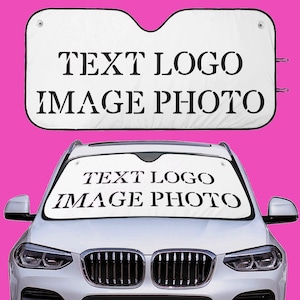 Business Logo Advertising Sign Custom Sun Shade for Car Small Biz ...