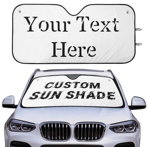 Personalized Sun Shade for Cars Gift New Vehicle Owner Driver Custom ...