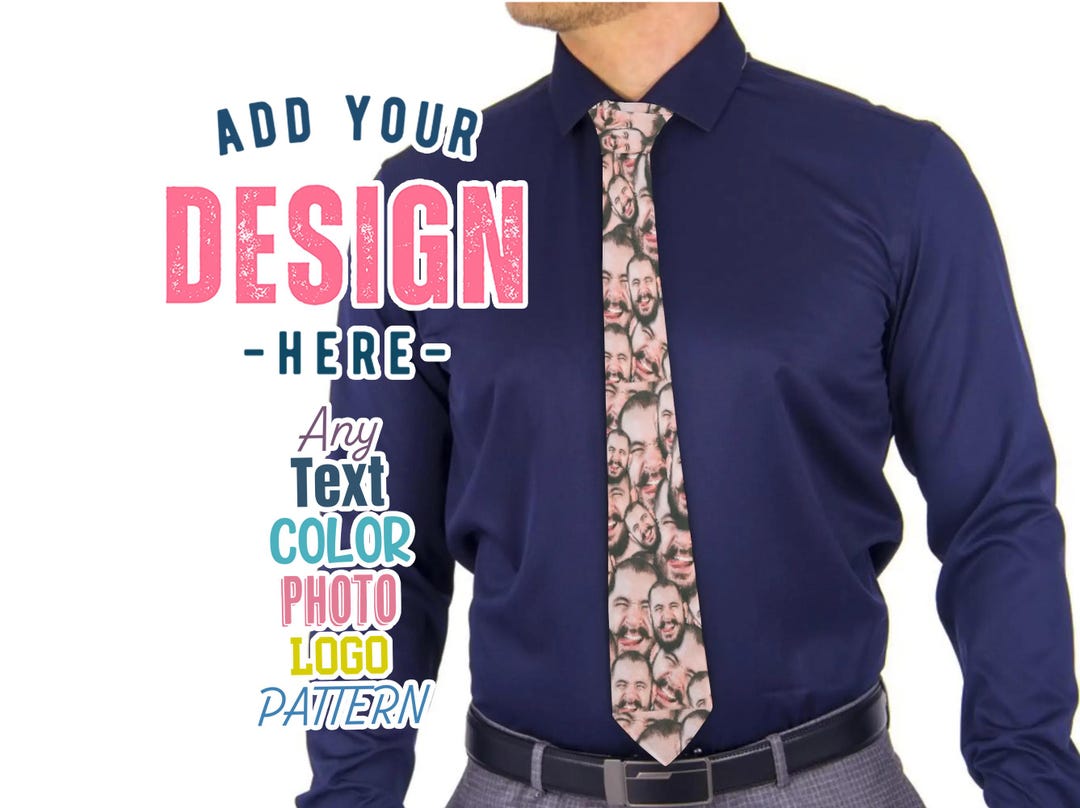 Personalized Tie for Men Custom Necktie for Him or Her Design Your Own ...