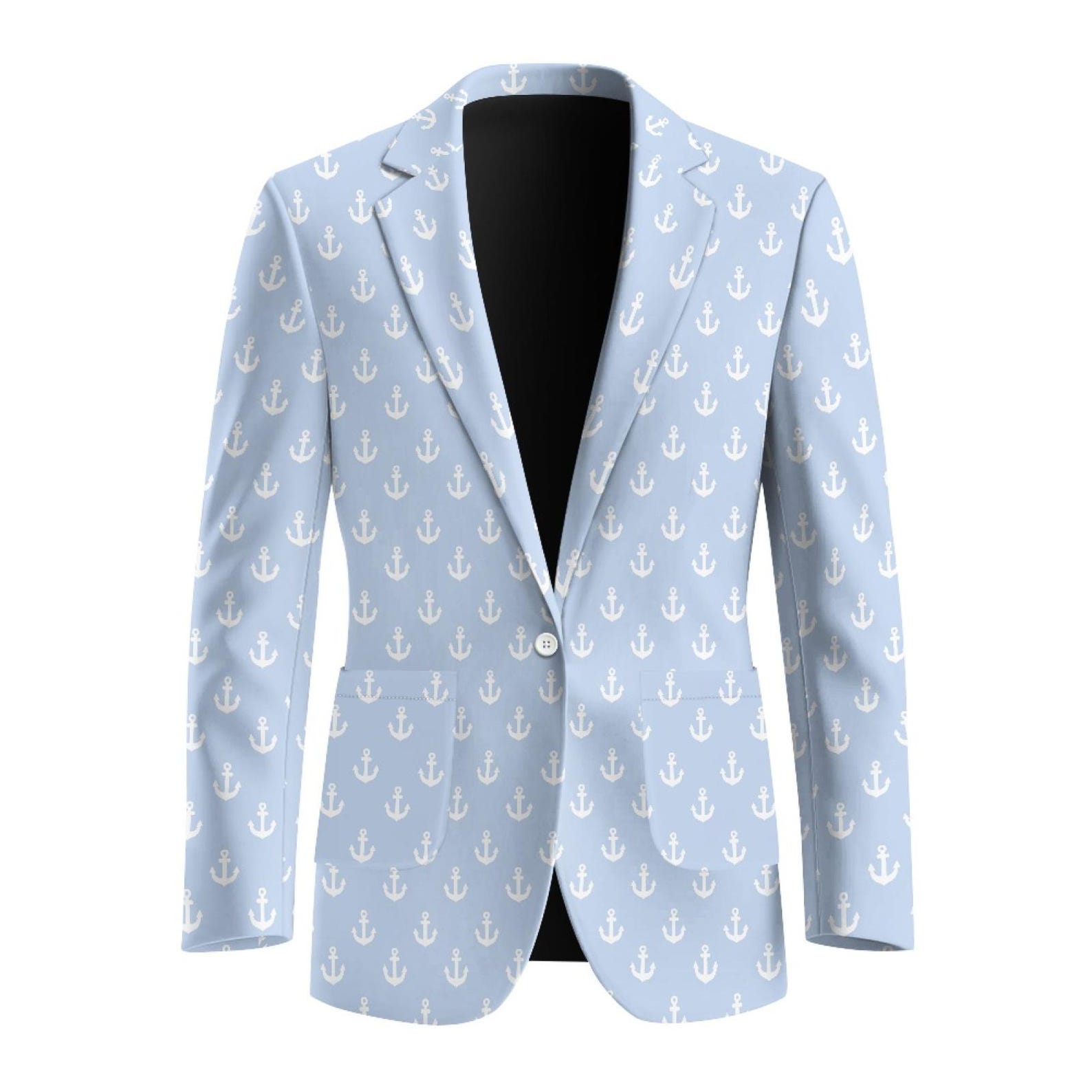Nautical Jacket Ship Anchor Blazer for Men Women Novelty Gift Boat ...