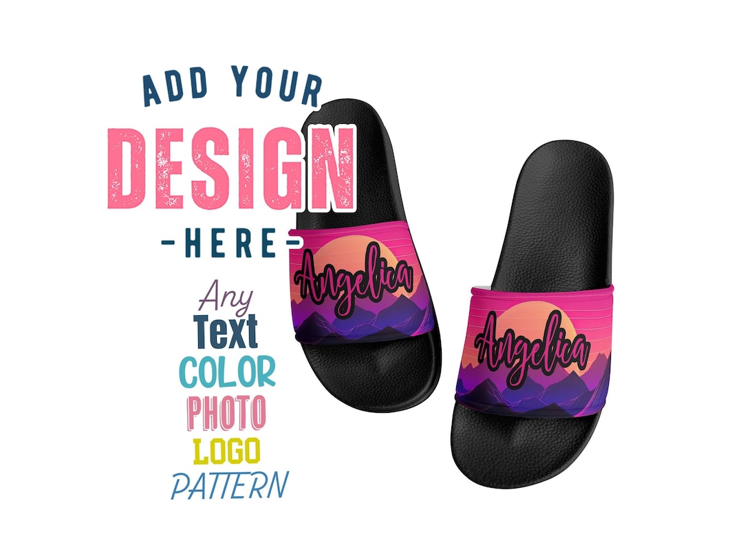 Personalized Slide Sandals Custom Gift Sliders With Monogram Photo ...