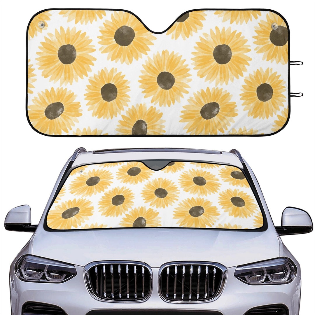 Watercolor Sunflower Sun Shades New Car Gift Summer Flower Auto ...