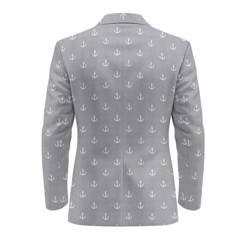 Jaws Mayor Jacket Grey & White Anchor Blazer Nautical Costume Coat ...