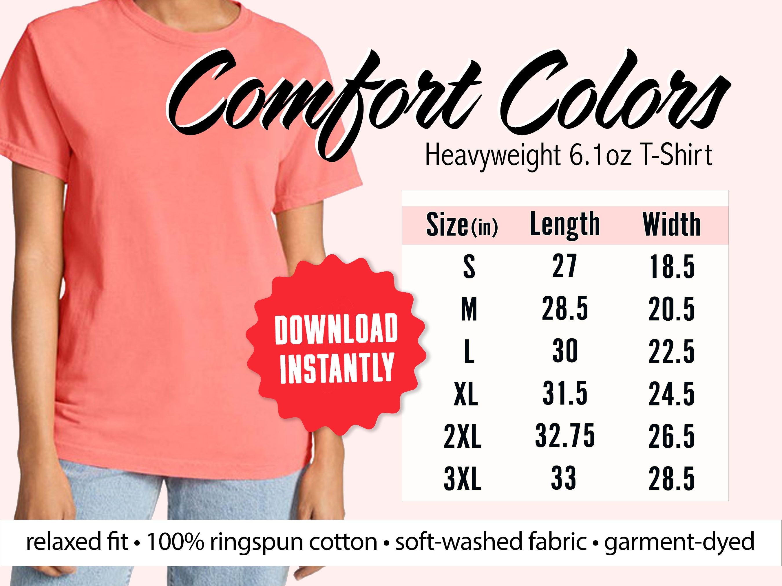 Comfort Colors Neon Red Orange