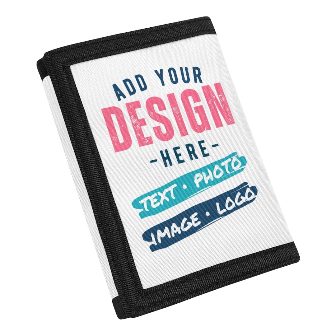 Personalized Wallet Velcro Polyester Fabric Custom Retro Wallets for ...