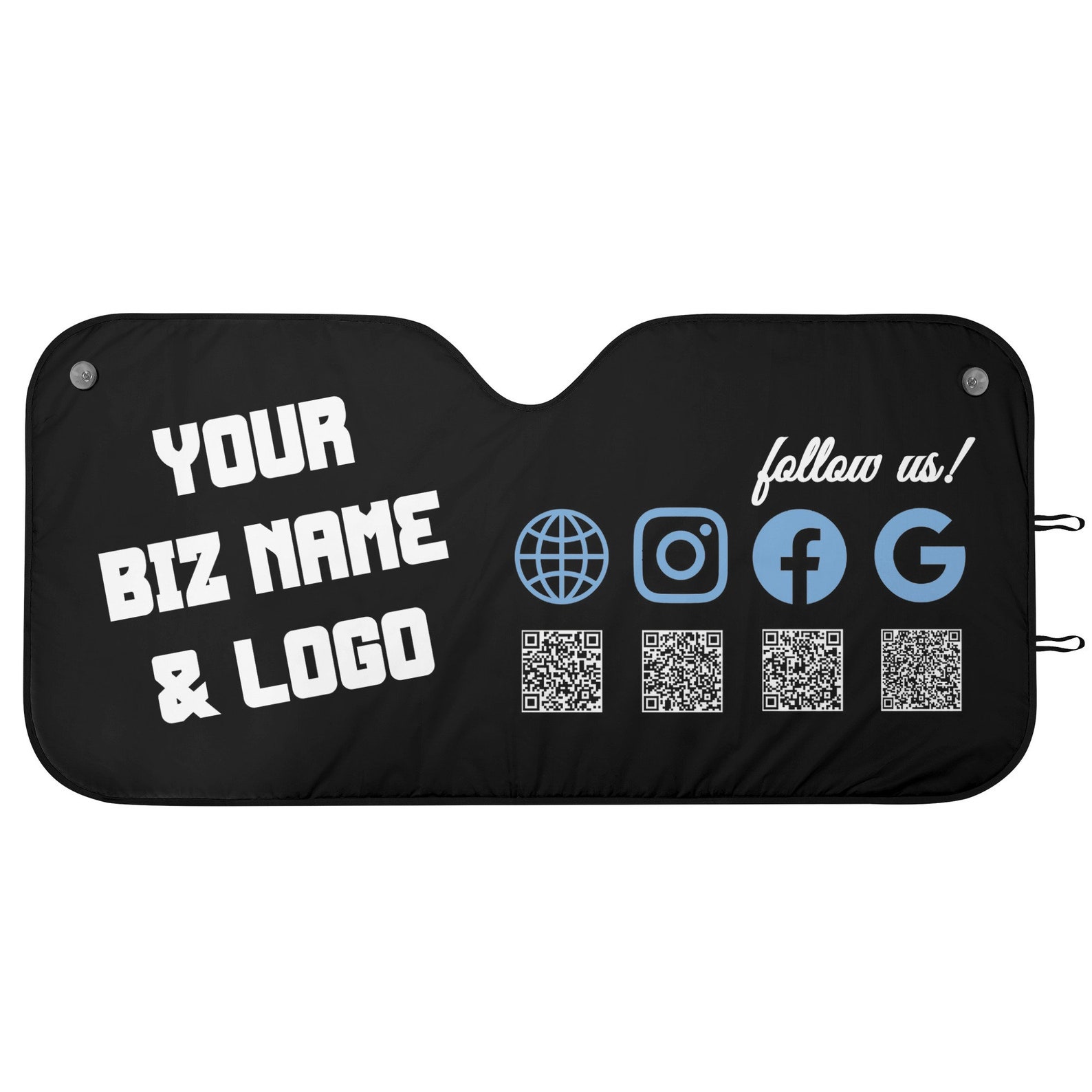 Business Sign Sun Shade QR Code Signage for Small Biz Advertising Logo ...
