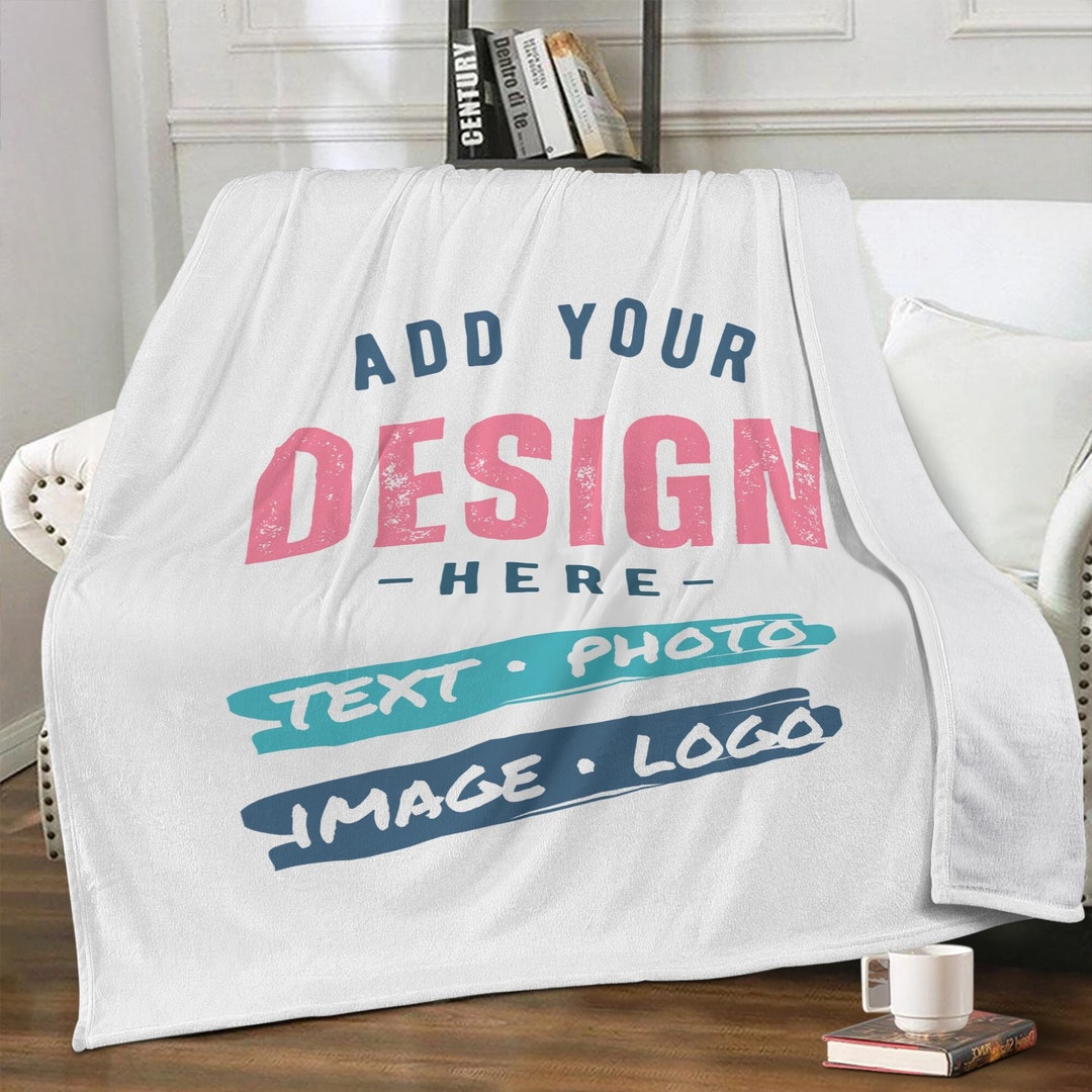 Personalized Blanket Fleece Custom Blanket Design Your Own Text Photo ...