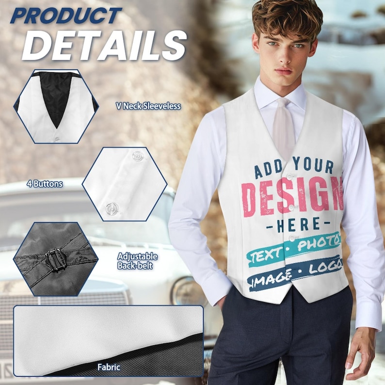 Custom Vest for Suit Personalized Waistcoat for Wedding Formal Suit Vests for Him Matching ...