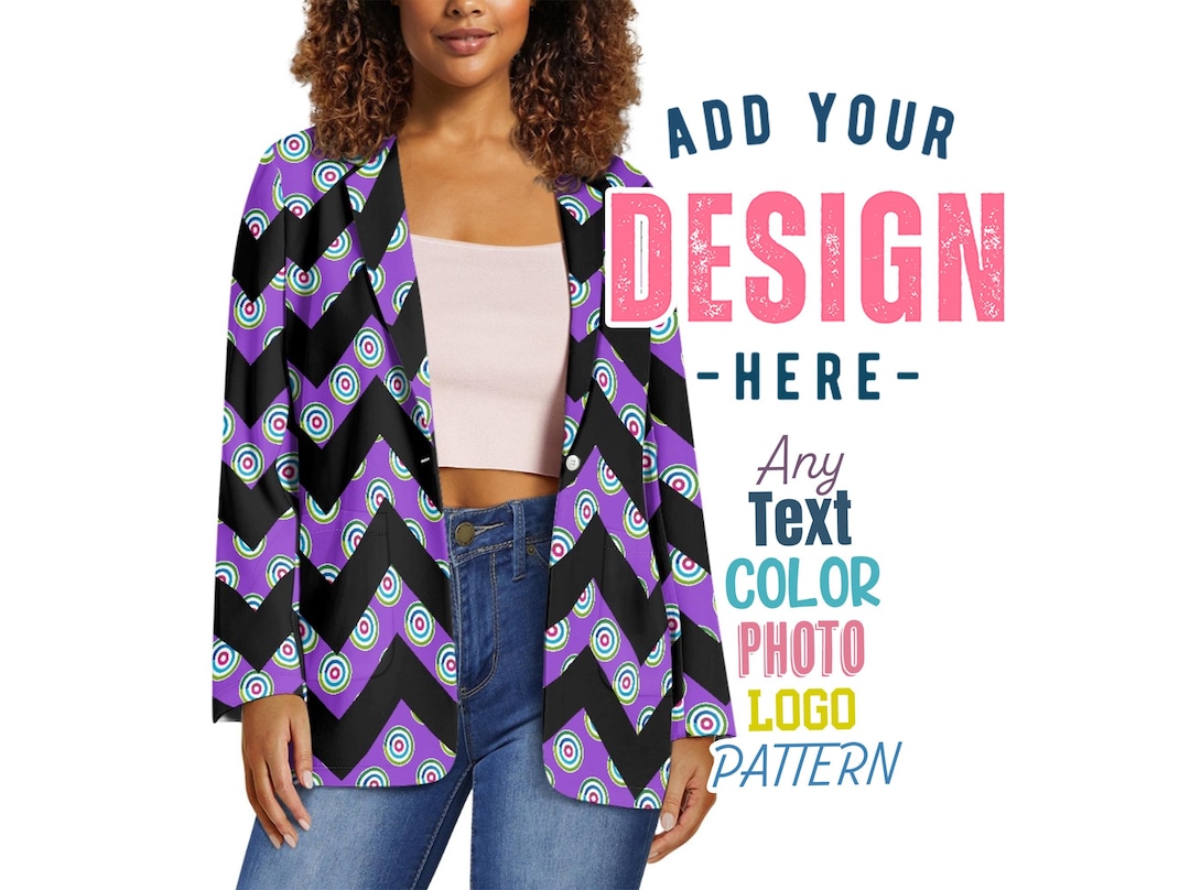 Ladies Custom Blazer Mens or Womens Personalized Casual Suit Jacket ...