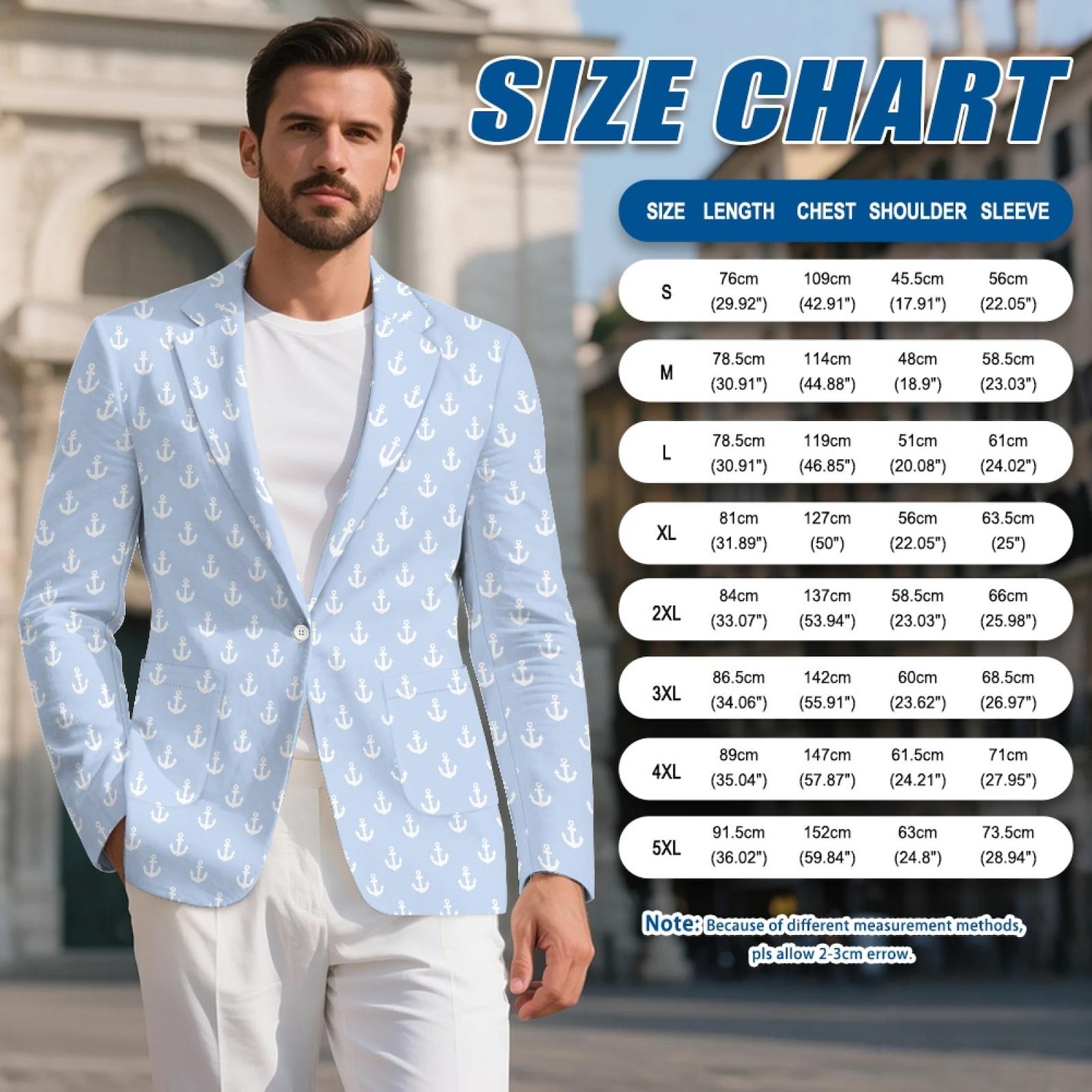 Nautical Jacket Ship Anchor Blazer for Men Women Novelty Gift Boat ...
