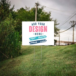Custom Yard Sign With Stand Design Your Own Advertising Poster Small ...