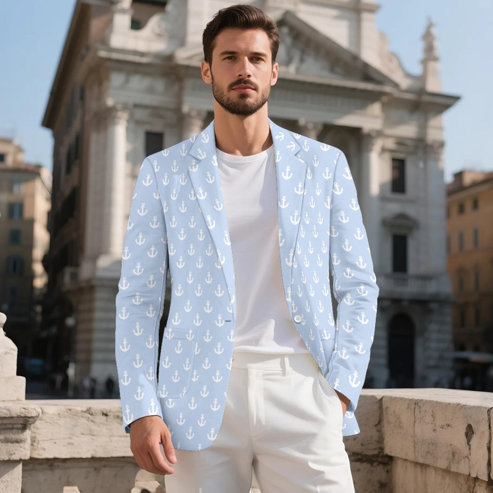 Nautical Jacket Ship Anchor Blazer for Men Women Novelty Gift Boat ...
