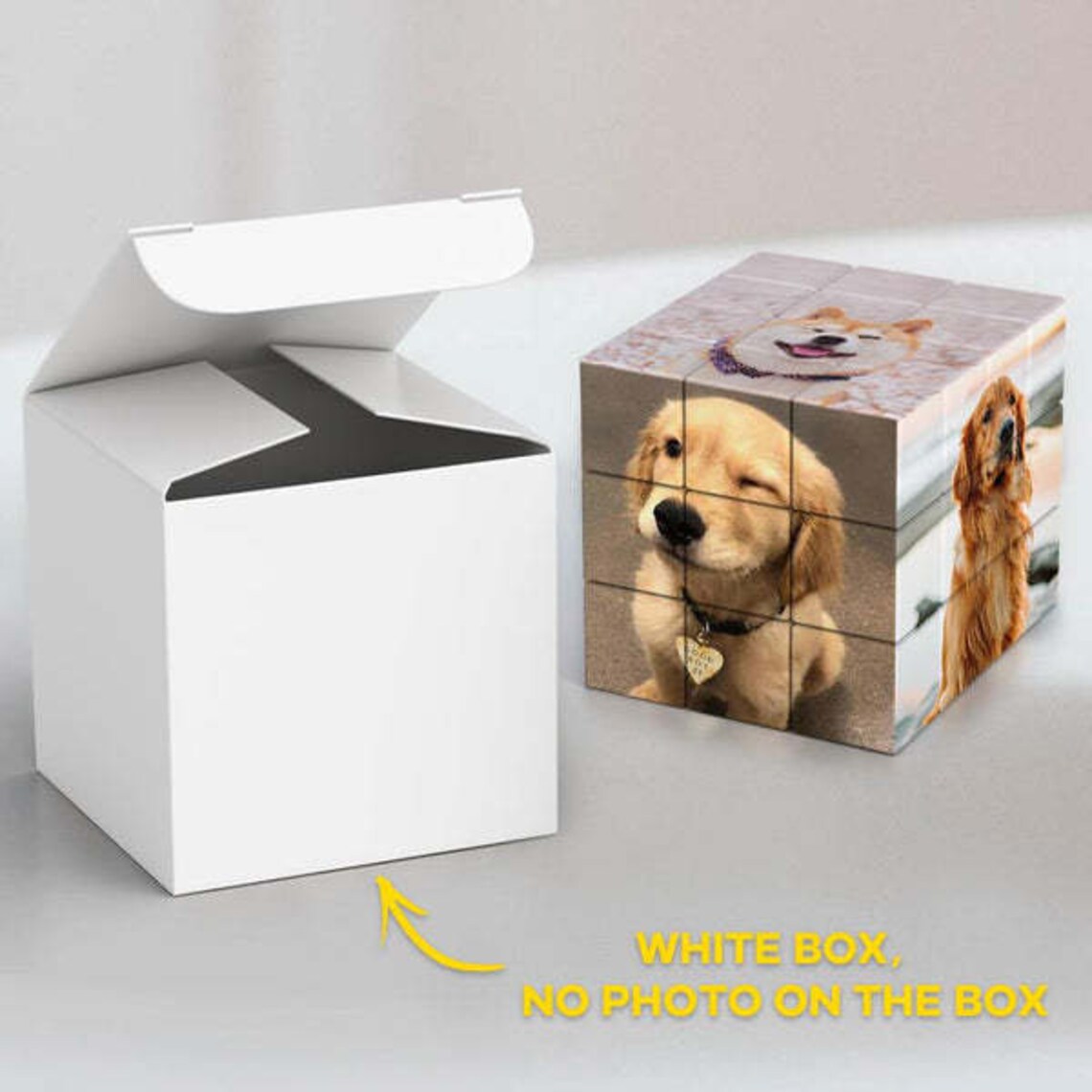 Personalized Photo Rubik's Cube With Matching Gift Box Custom Puzzle ...