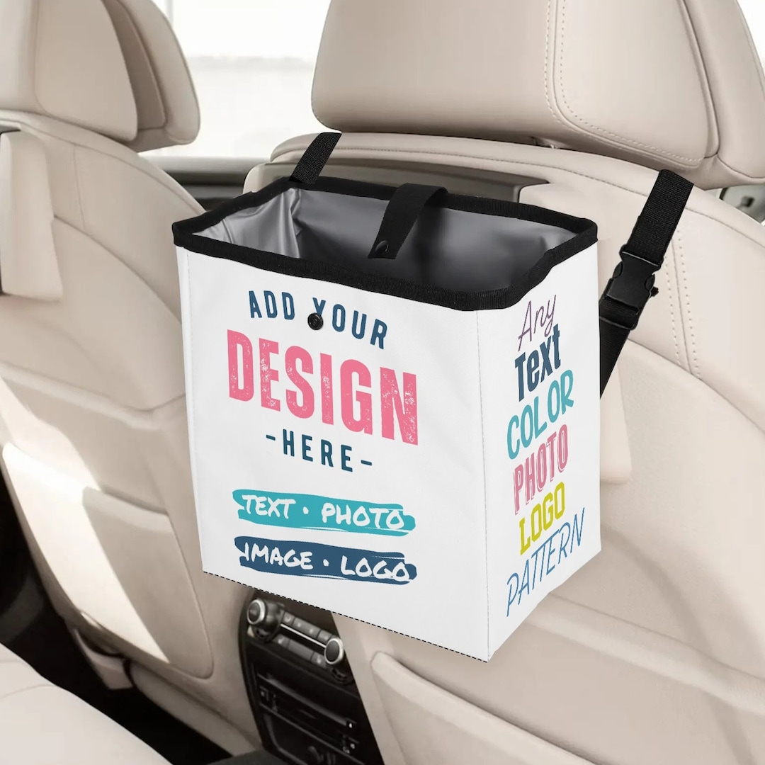 Custom Car Trash Can Personalized Hanging Trash Bin for Vehicles ...